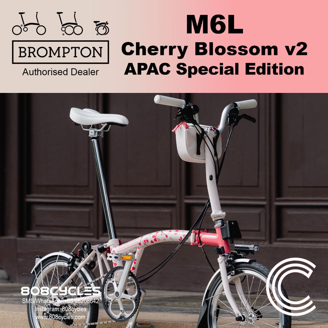 BROMPTON C Line Explore M6L CHERRY BLOSSOM V2 APAC LIMITED EDITION, Sports Equipment, Bicycles ...