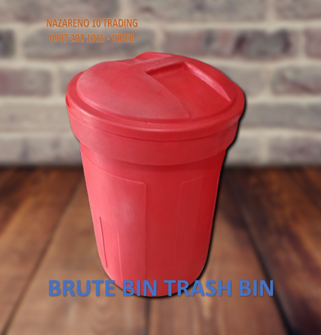 Brute bin trash bin w/out wheels 803, Furniture & Home Living, Cleaning ...