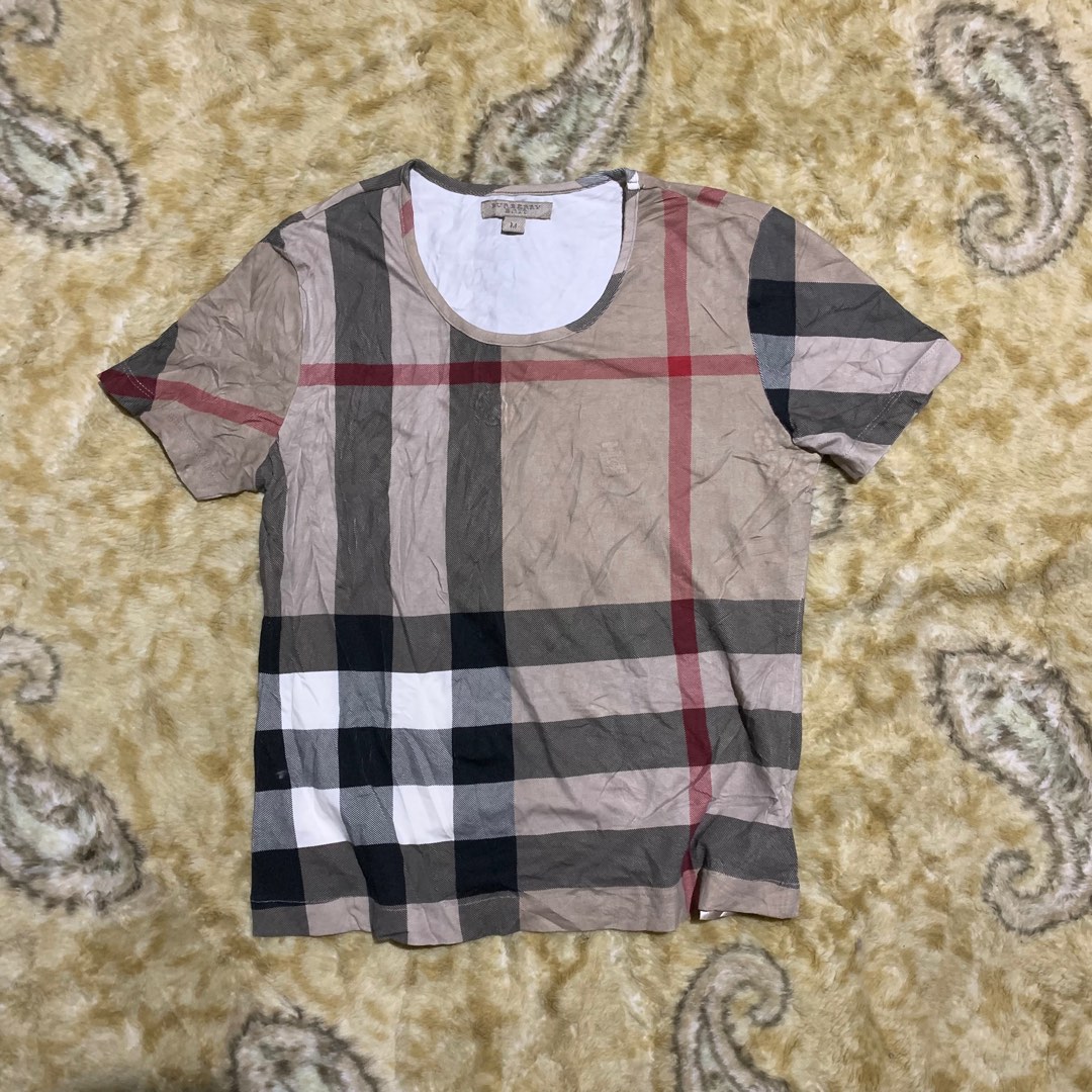 BURBERRY BRIT PLAID BLOUSE, Women's Fashion, Tops, Blouses on Carousell