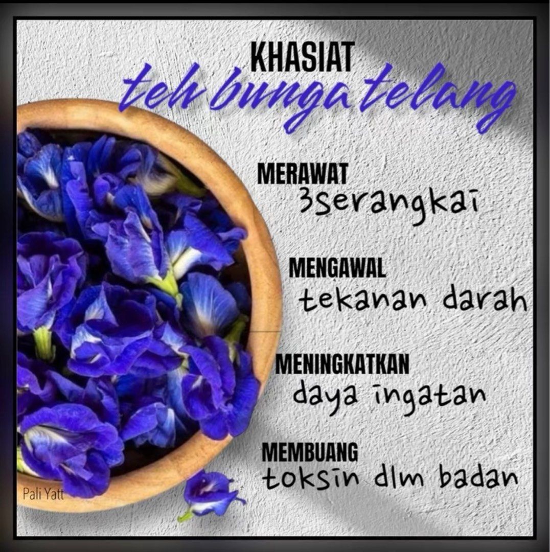 Butterfly pea tea (bunga telang organik) RM2 (5g/pack), Food & Drinks ...