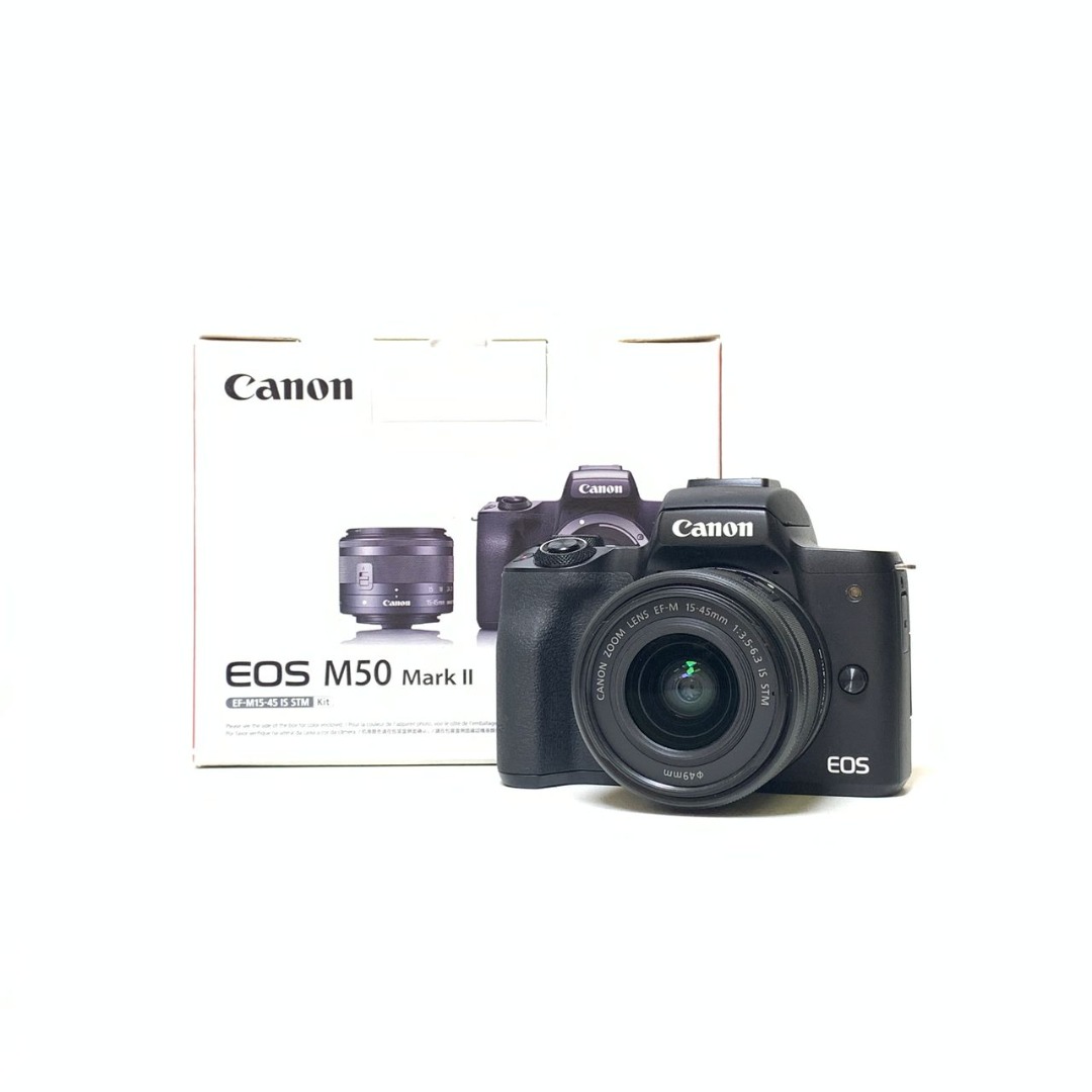 Canon EOS M50 Mark II M2 Kit 15-45mm Lens (SC 4K Only, 98% Like New ...