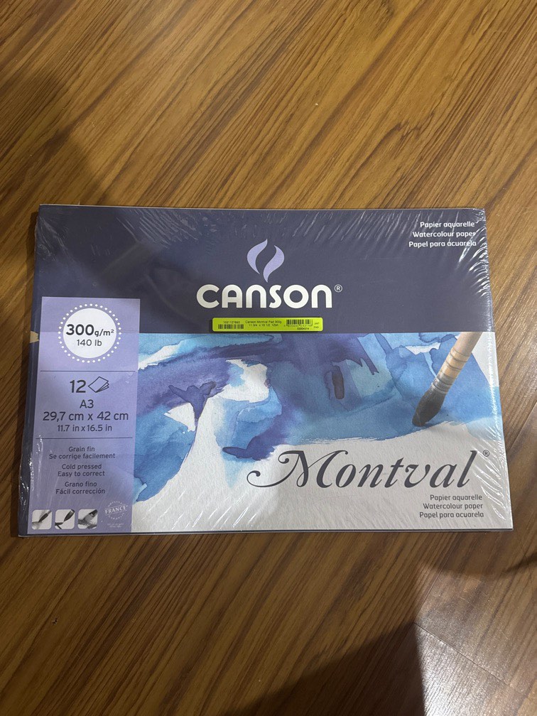 Canson Montval Watercolour Paper A3, Hobbies & Toys, Stationary & Craft ...