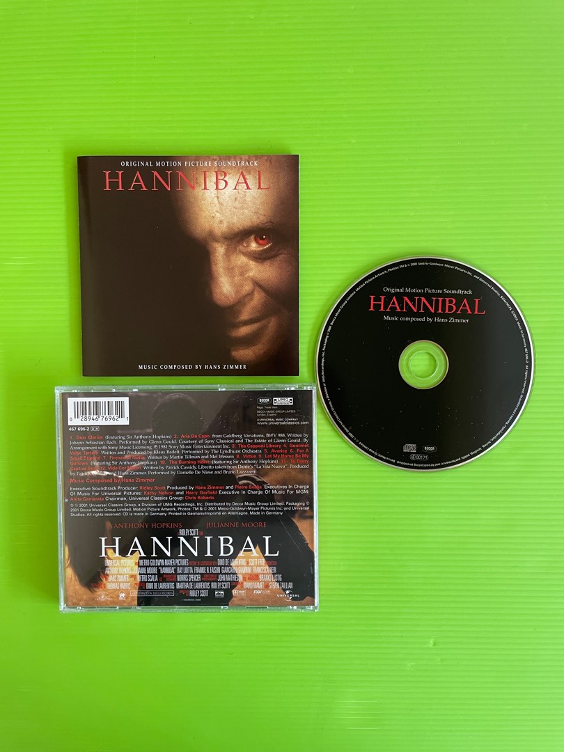 CD Hannibal Original Picture Soundtrack By Hans Zimmer, Hobbies & Toys ...
