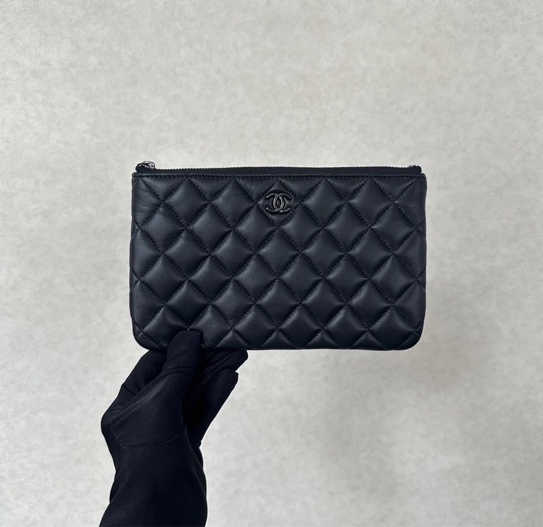 Chanel O Case Clutch Small Lambskin So Black, Luxury, Bags & Wallets on ...