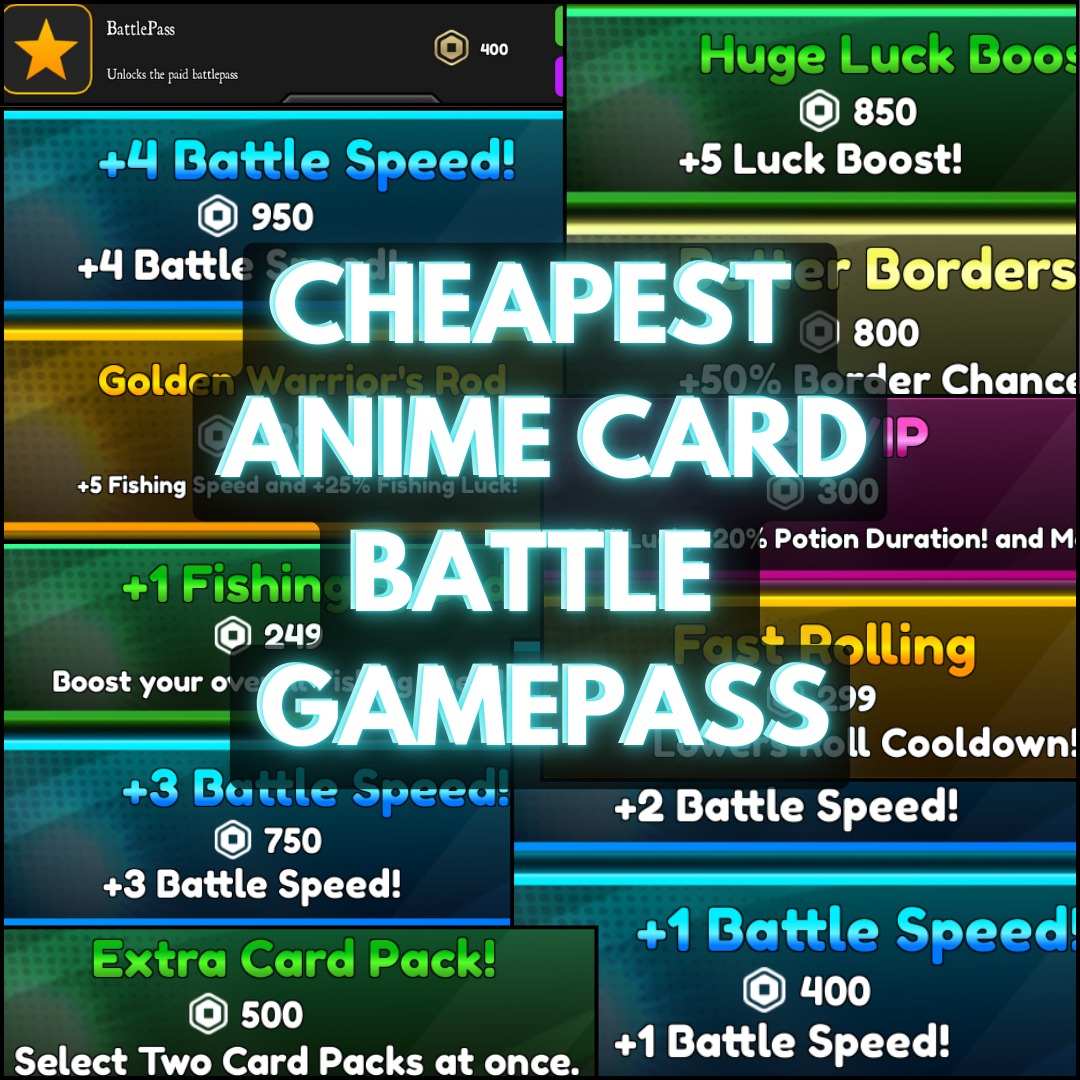CHEAPEST Anime Card Battle gamepass / roblox anime card battle / anime ...