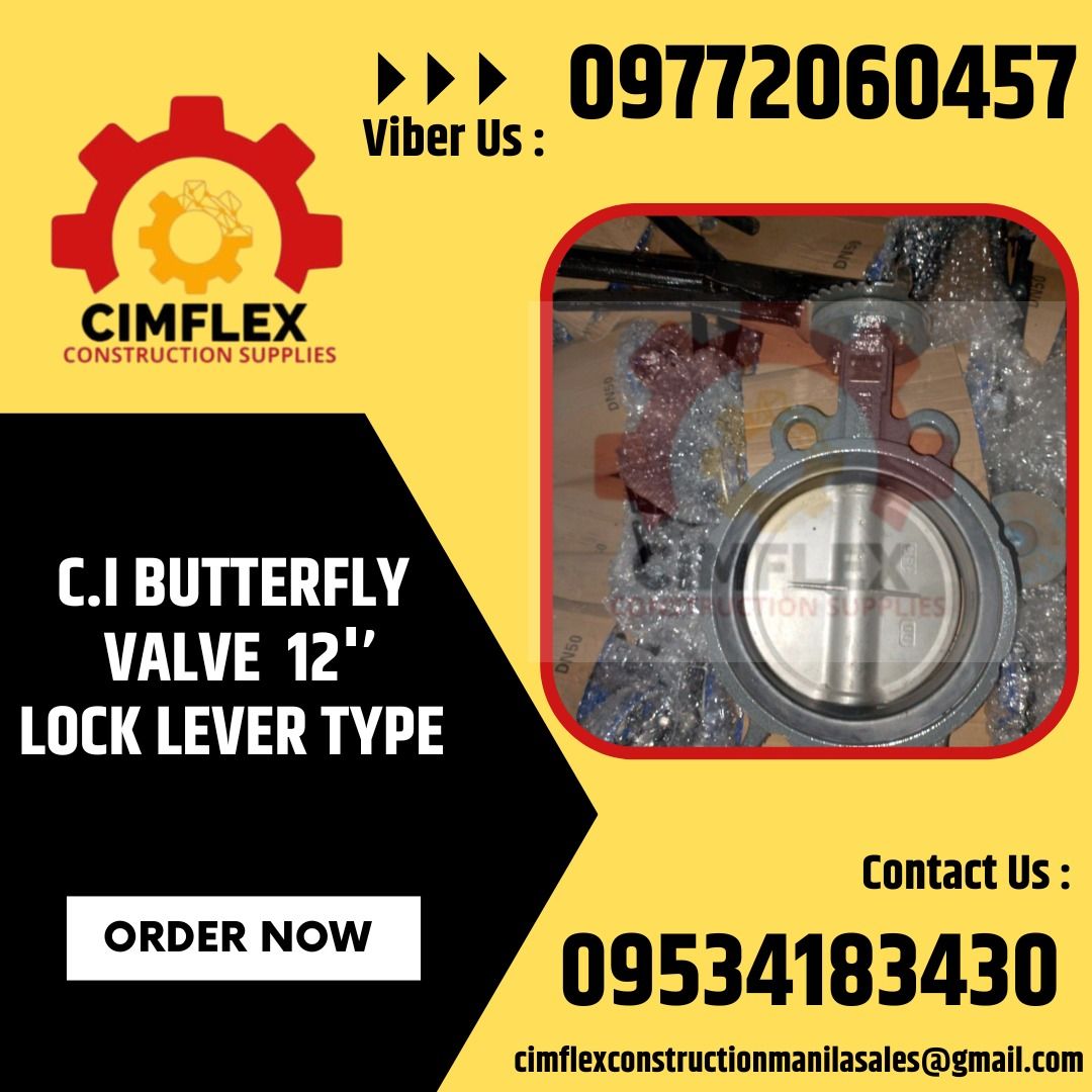C.I BUTTERFLY VALVE 12'' LOCK LEVER TYPE brand: DAYO, Everything Else ...