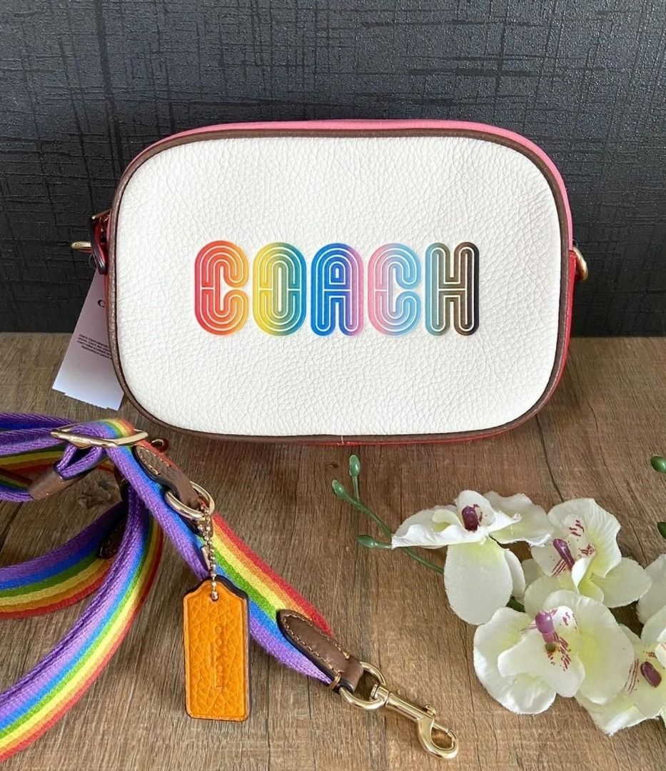 Coach C9939 Mini Jamie Zip Camera Bag in Chalk Refined Pebble Leather ...