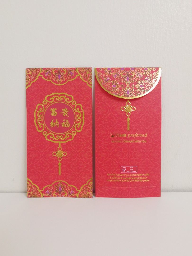 Combo CIMB Preferred and CIMB Red Packets /Ang Pow /Ang Bao /Hong Bao ...