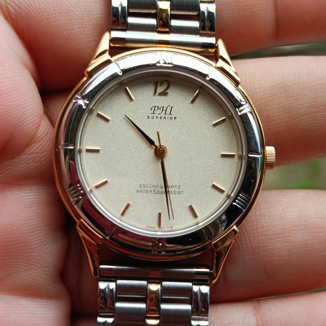 Combo Used Vintage PHI Superior Escom Quartz #MS 240, Women's Fashion ...