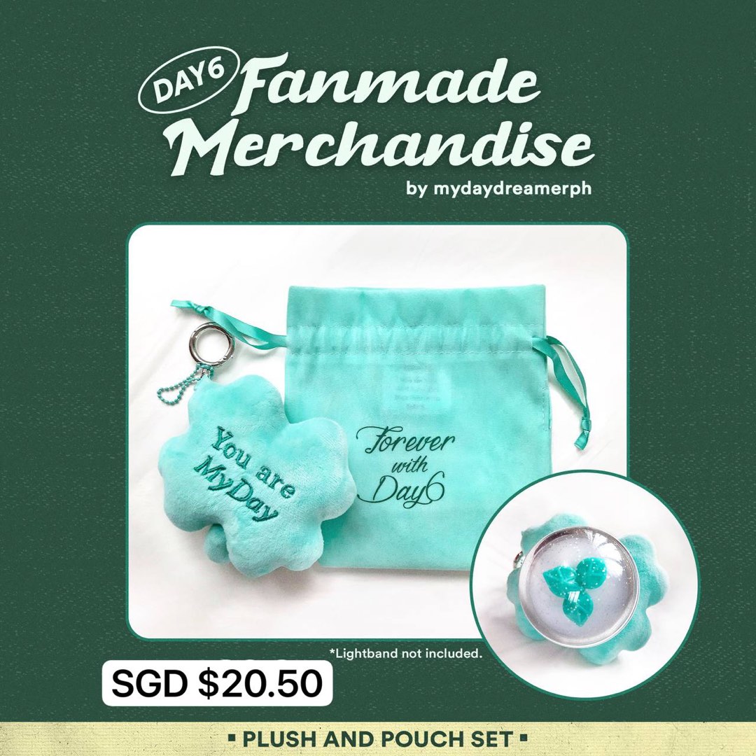 (Instock) day6 clover fanmade pouch + keyring, Hobbies & Toys ...