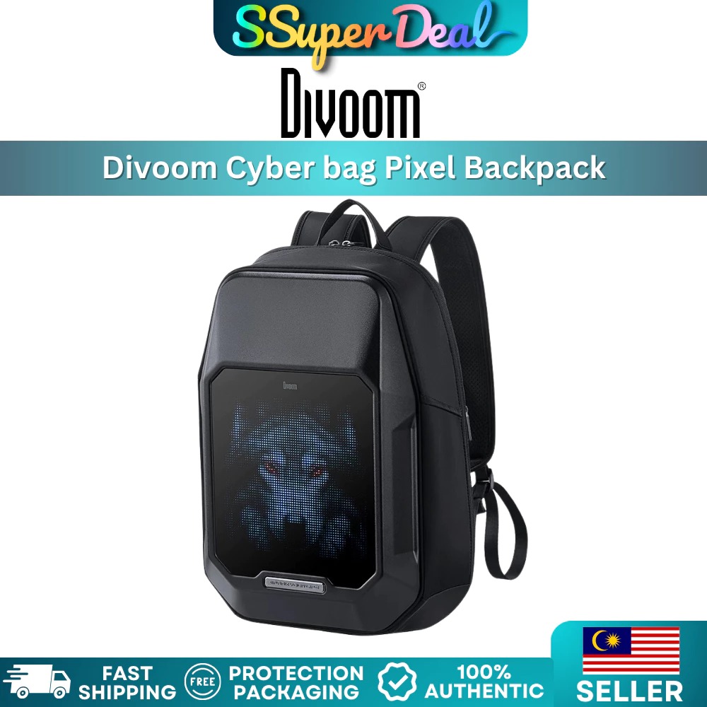 Divoom Cyber bag Pixel Art LED Backpack : Pixel Art LED Backpack for ...