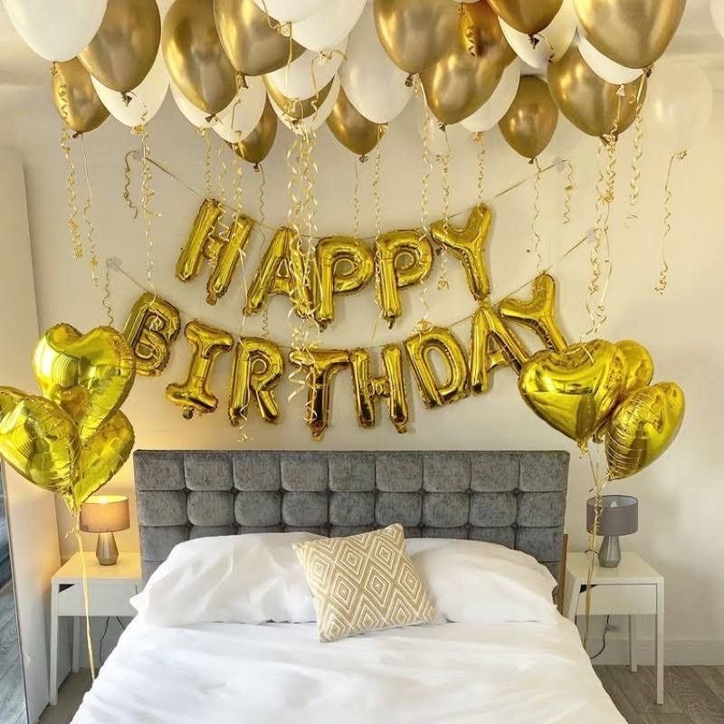 【DIY / On Site-Setup】Hotel Room Birthday Party Surprise Helium Balloons ...