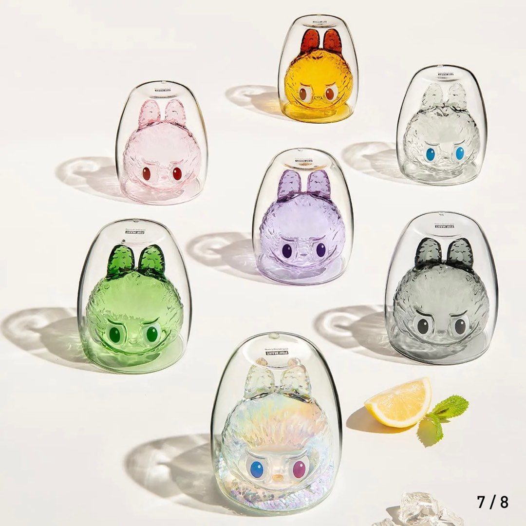 The monsters Labubu Cheers Double Wall Glass Cup Labubu Design ...