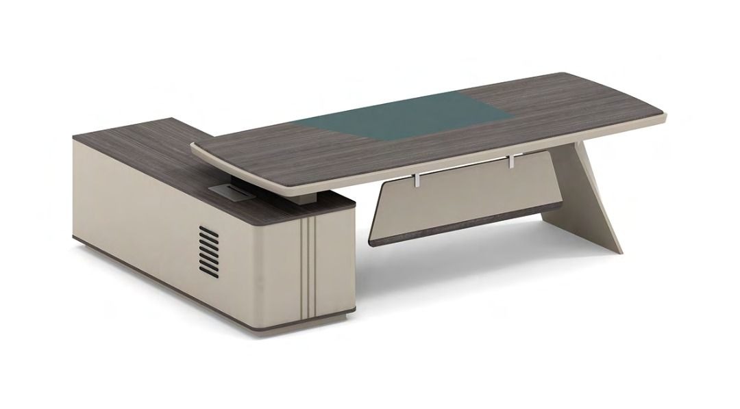 DT B917X Director Table w L Shape Cabinet, Executive Table Office Table ...