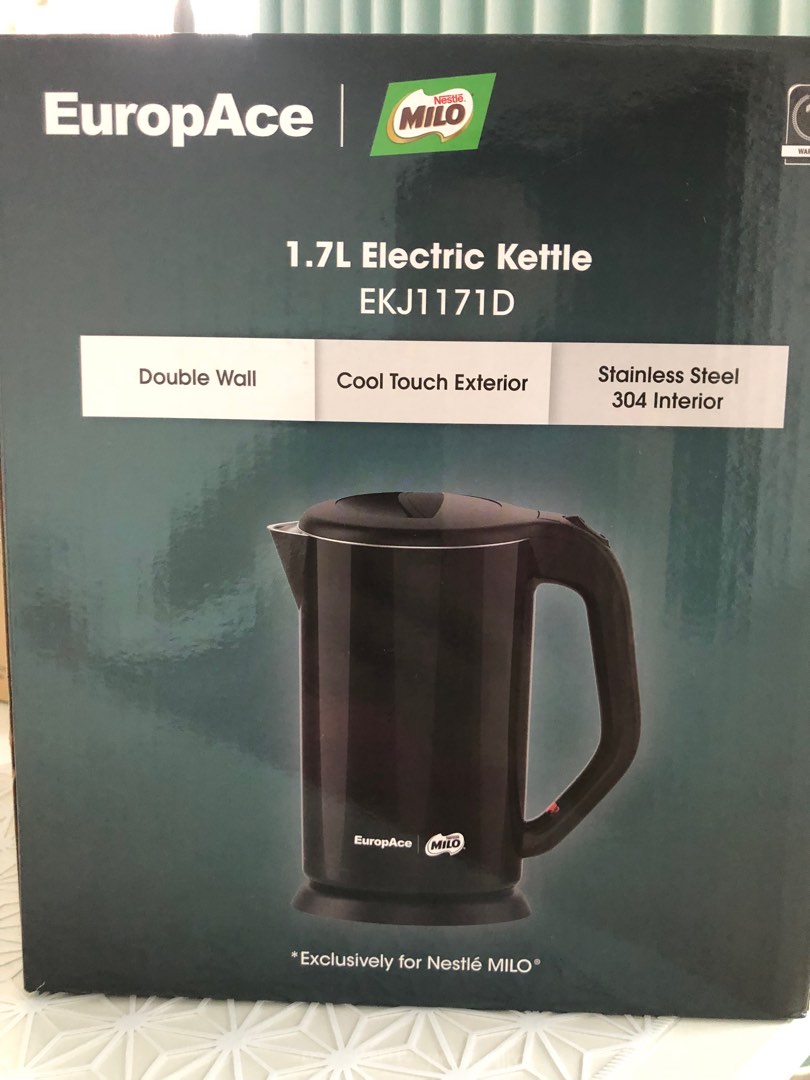 EuropAce 1.7L kettle stainless steel, TV & Home Appliances, Kitchen ...