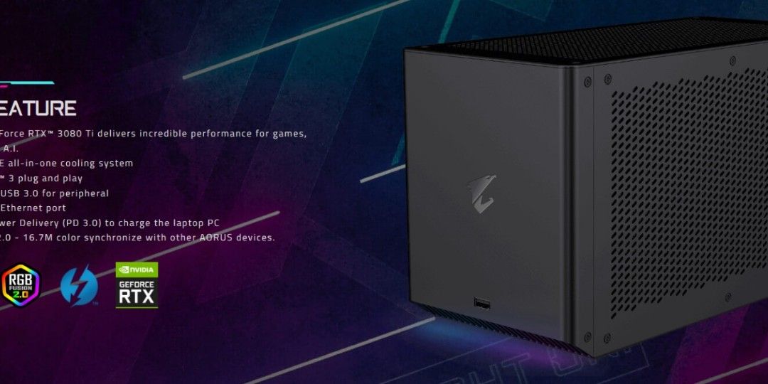 External GPU, EGPU AORUZ RTX 3080 Ti Gaming Box. Similar to ROG XG ...