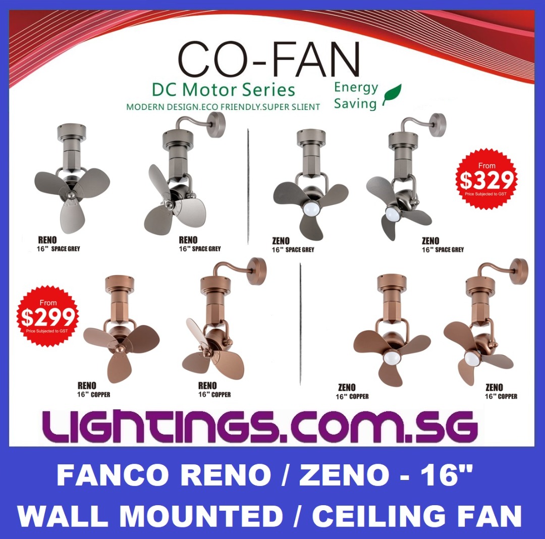 FANCO RENO / ZENO SMART WIFI CORNER FAN WITH LED LIGHT, Furniture ...