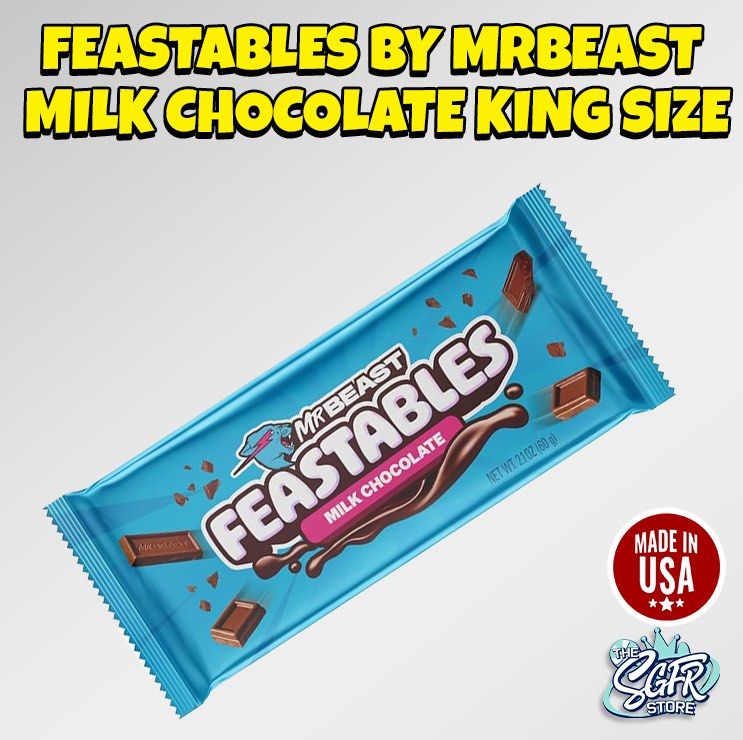 Feastables by Mr Beast (60g) 🇺🇸 Milk Chocolate KING Size | Halal ...