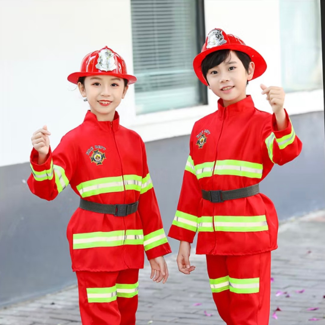 Firefighter Bomba Costume Uniform Kids, Babies & Kids, Babies & Kids ...