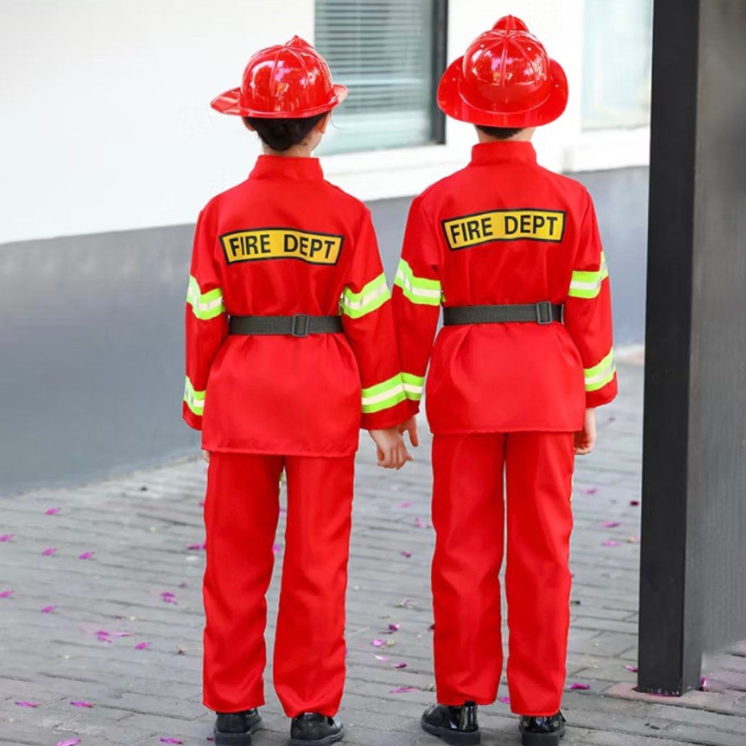 Firefighter Bomba Costume Uniform Kids, Babies & Kids, Babies & Kids ...
