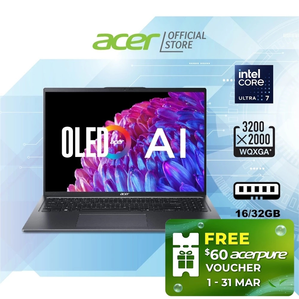 [Free $60 Acerpure Voucher] [AI PC with Intel Core Ultra 7] Acer Swift ...