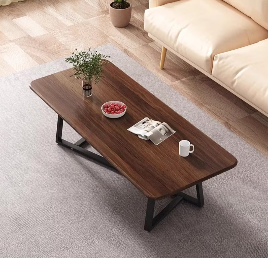 [FREE DELIVERY] Long Wooden Coffee Table Sleek Minimalist Living Room ...