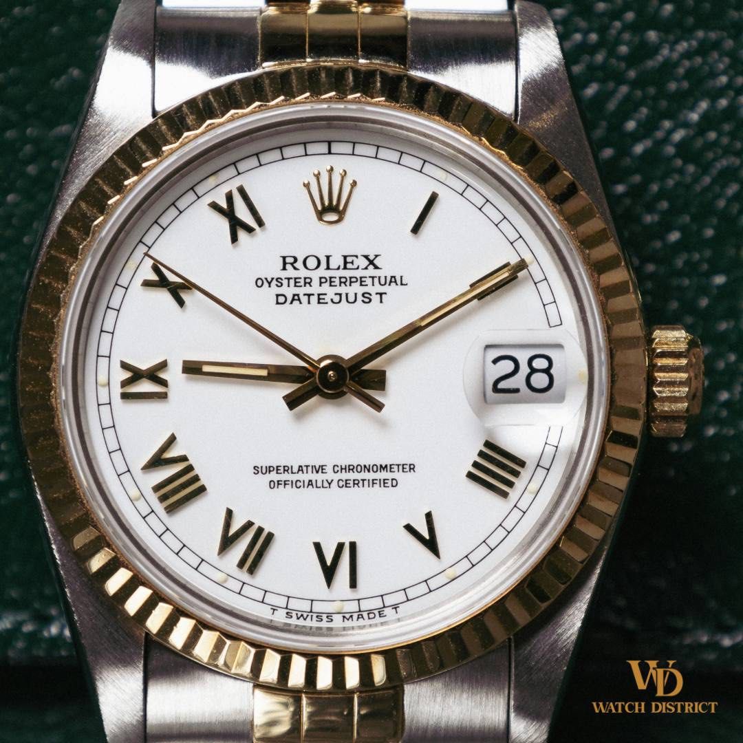 Fully Serviced Aug 1994 Set 31mm Rolex Two-Tone Gold Datejust 68273 ...