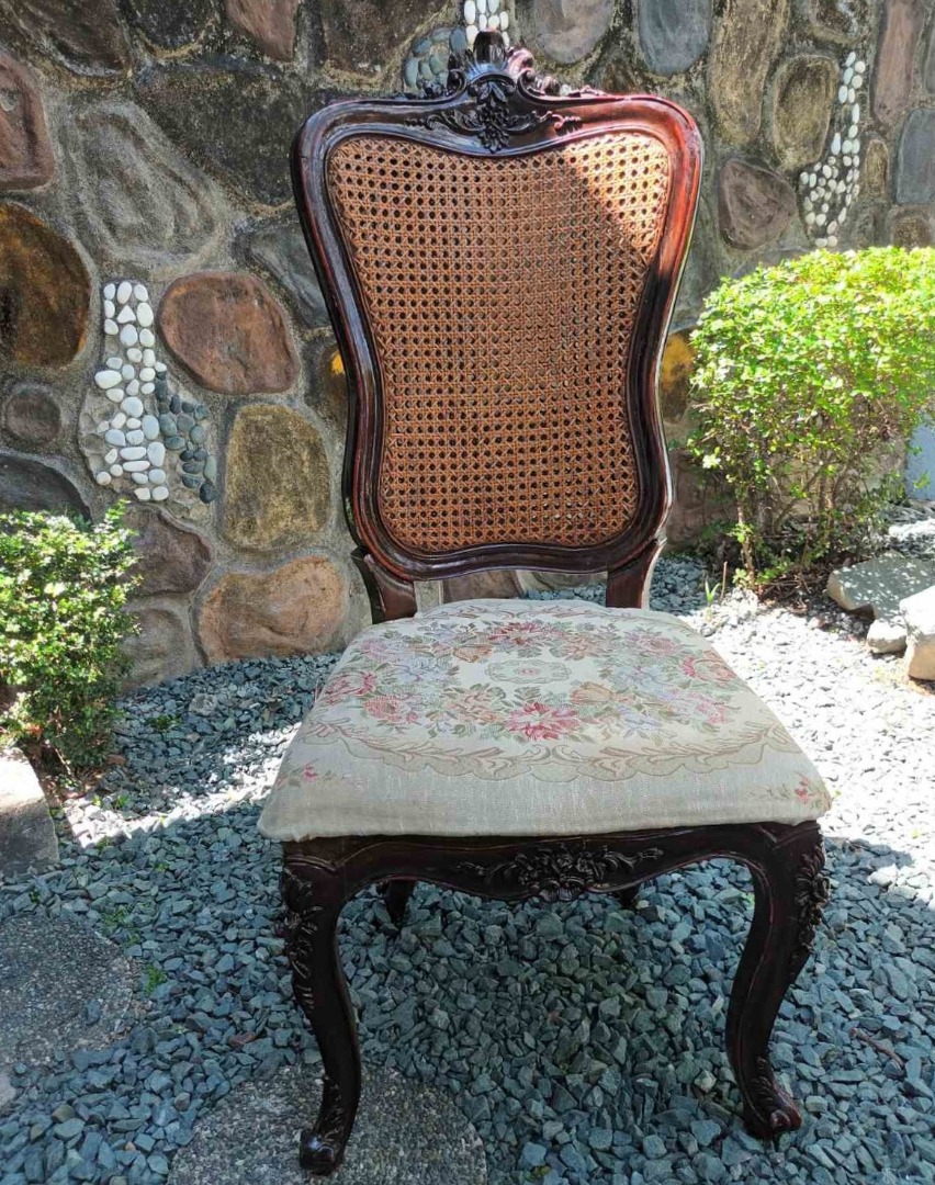 Garage sale - Double solihiya chair with carvings plus free stool ...