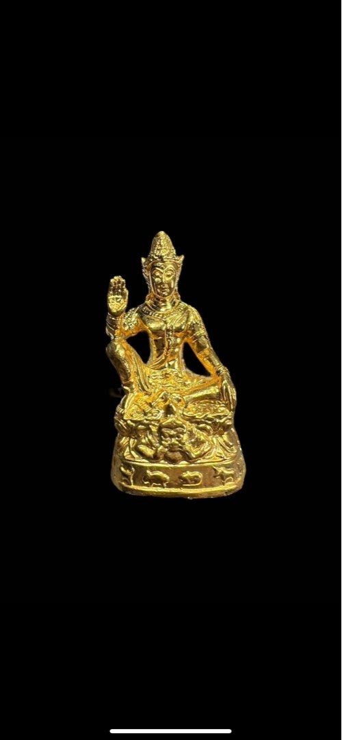 Gold Plated Mini Bucha Jatukam Ramathep With Rahu and 12 Chinese zodiac ...