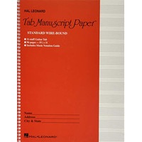 Guitar Tablature Manuscript Paper - Wire-Bound: Manuscript Paper, Buku ...