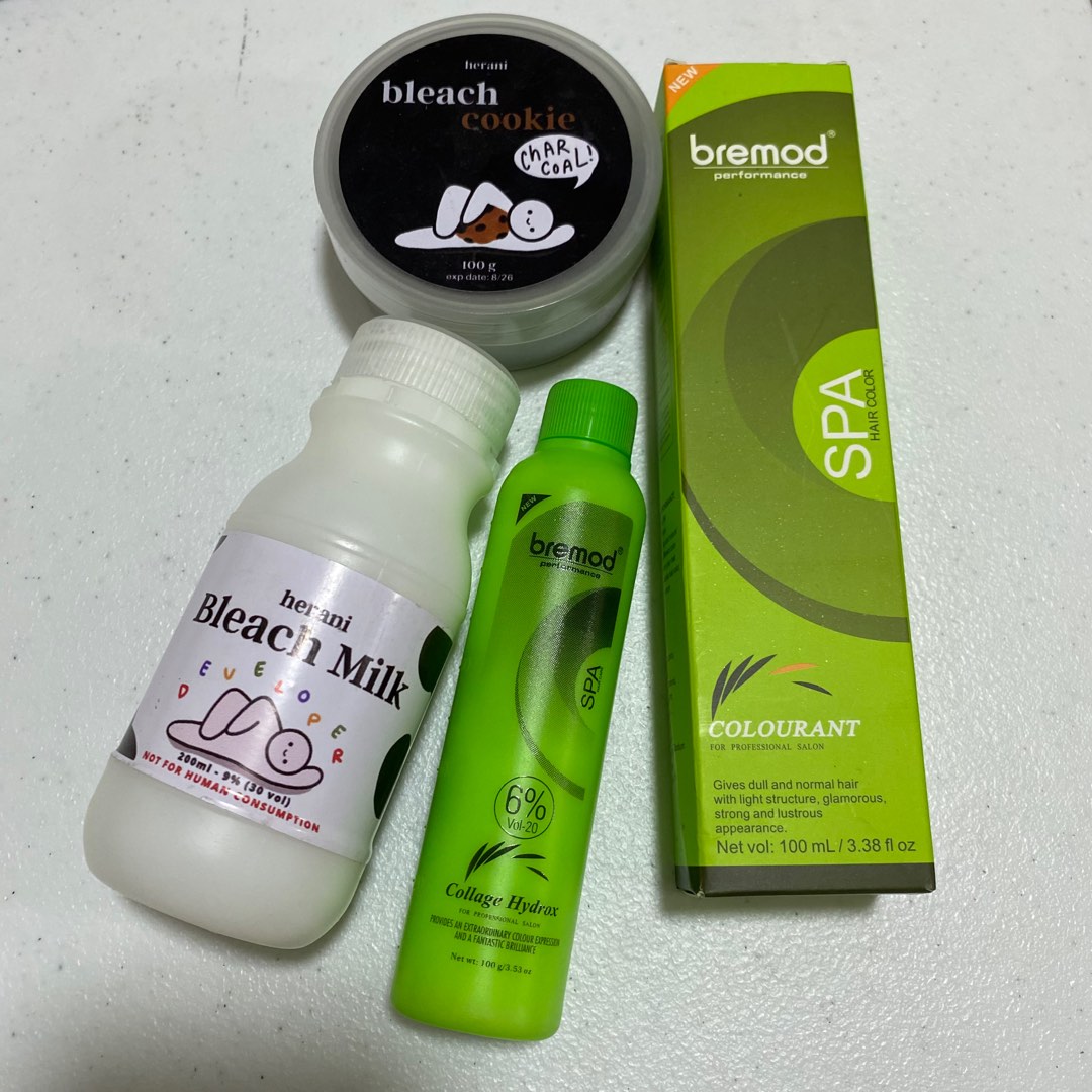 herani hair bleach + bremod dust hair dye set, Beauty & Personal Care ...