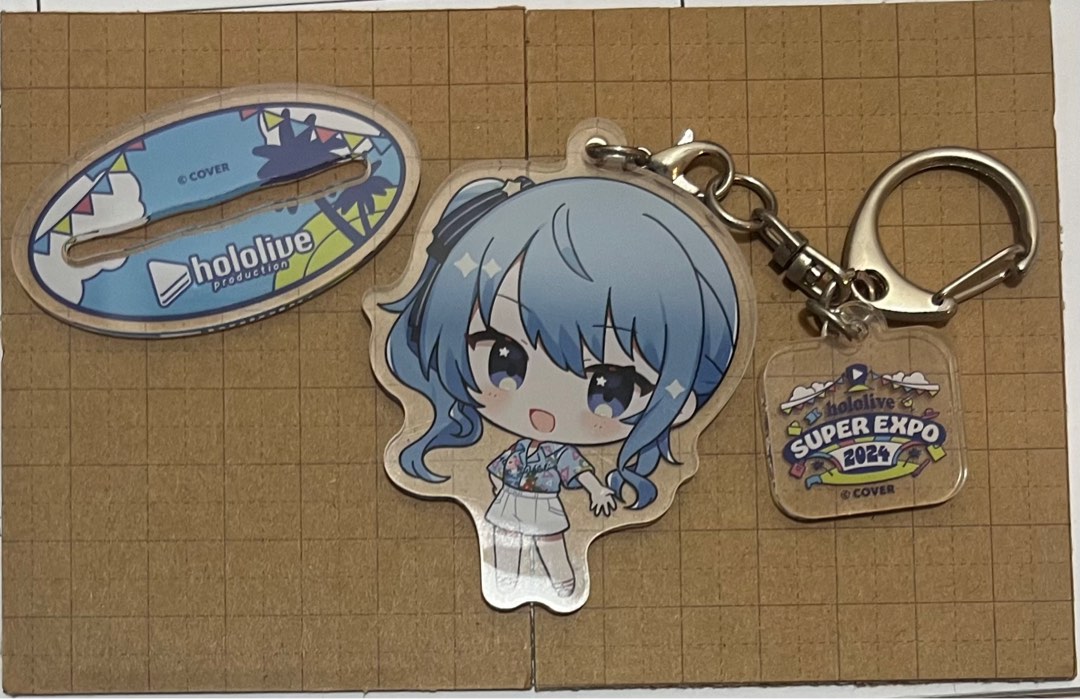 Hoshimachi suisei holoexpo 2024 keychain/standee, Hobbies & Toys ...