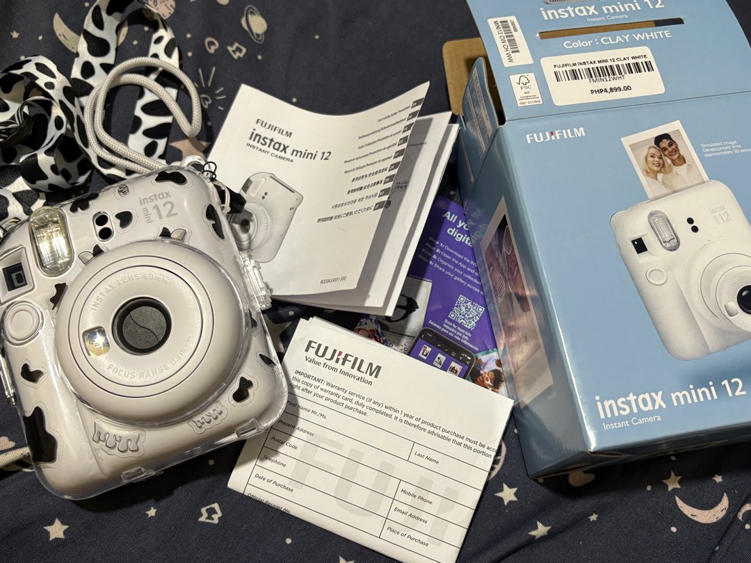 Instax Mini 12 - Clay White, Photography, Cameras on Carousell