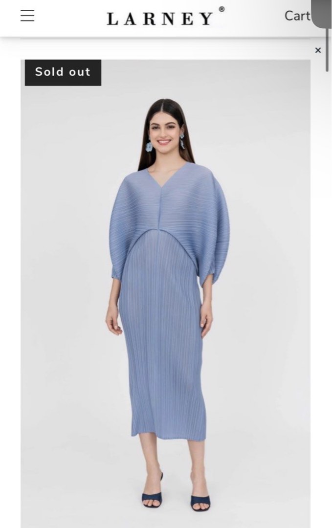 Larny Miss Liberty Dress in Cerulean Blue, Women's Fashion, Muslimah Fashion, Kaftans & Jubahs ...
