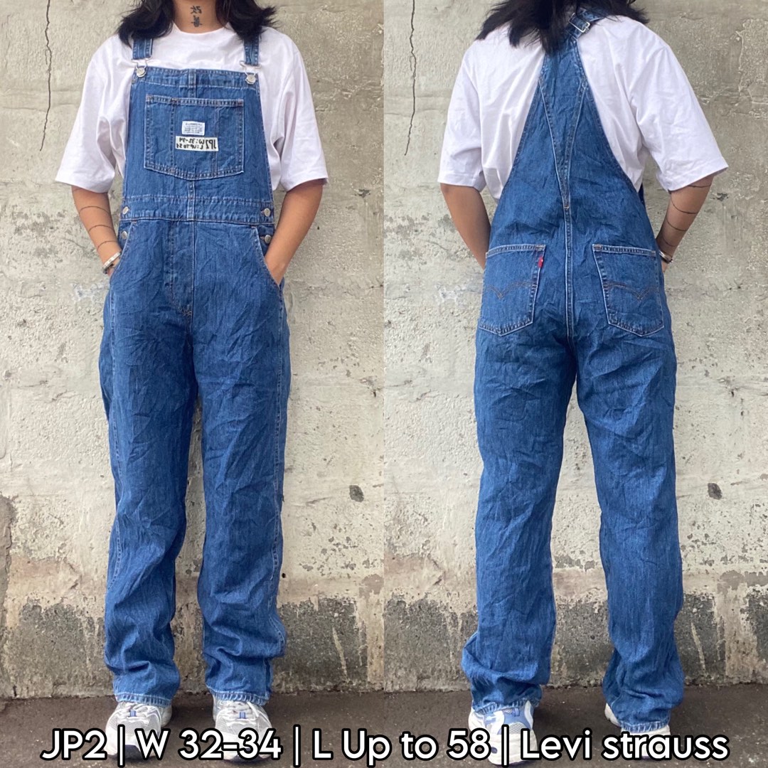 Levi Strauss denim jumper pants, Women's Fashion, Dresses & Sets ...
