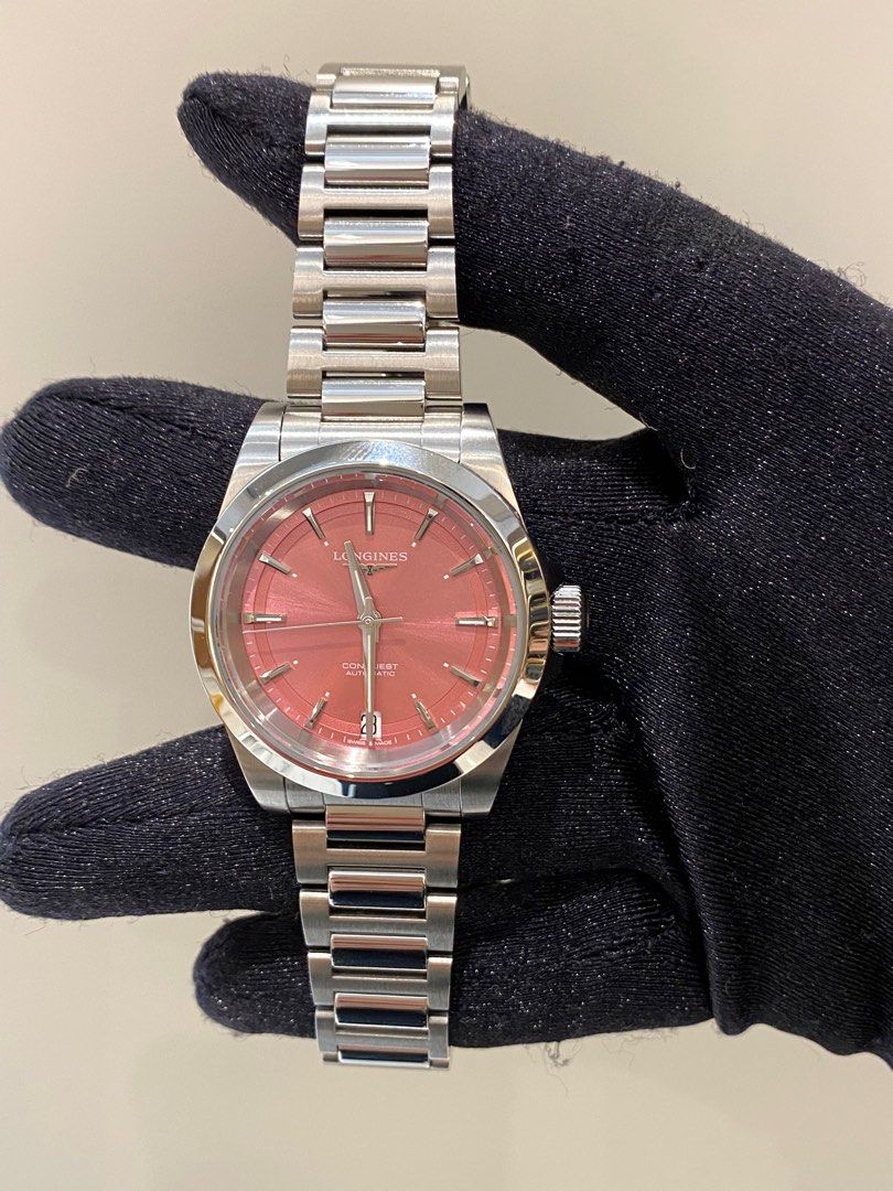 LONGINES CONQUEST PINK REF L3.L3.430.4.99.6 34MM AUTOMATIC WATCH ...