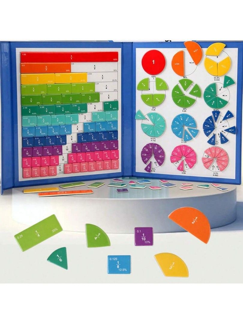 Magnetic Fraction Educational Puzzle,Magnetic Fraction Tiles & Fraction ...