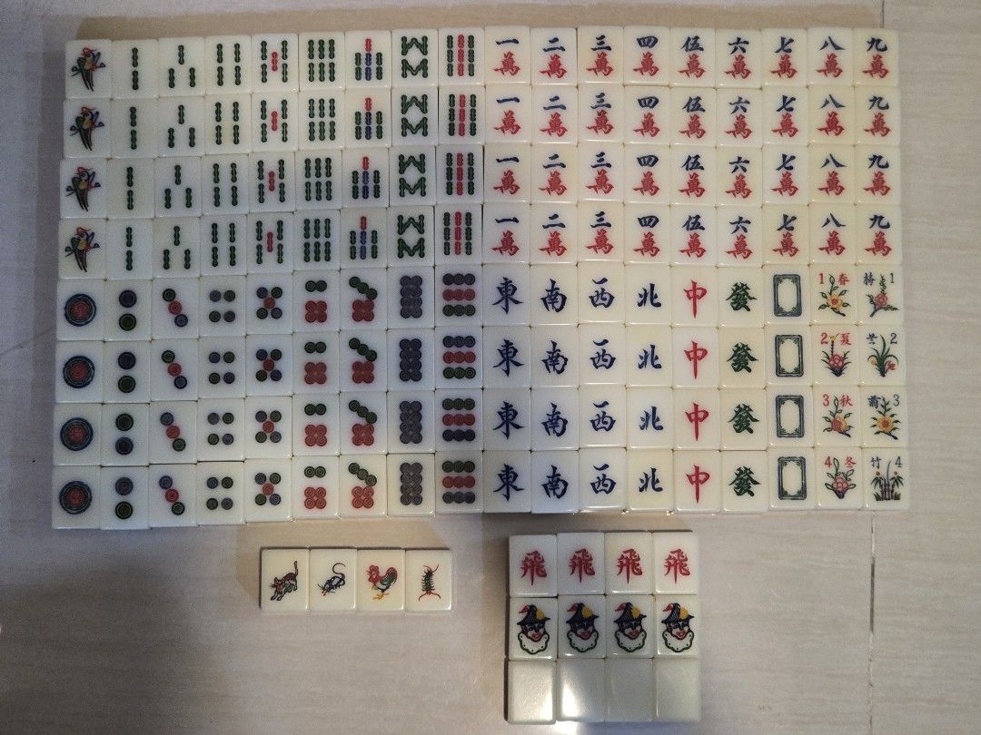 Mahjong Full Set with animals [36x27x21mm]A1/A2(without box n chips ...