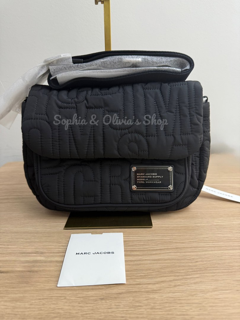 Marc Jacobs Nylon JUMBLED MESSENGER Bag BLACK, Luxury, Bags & Wallets ...