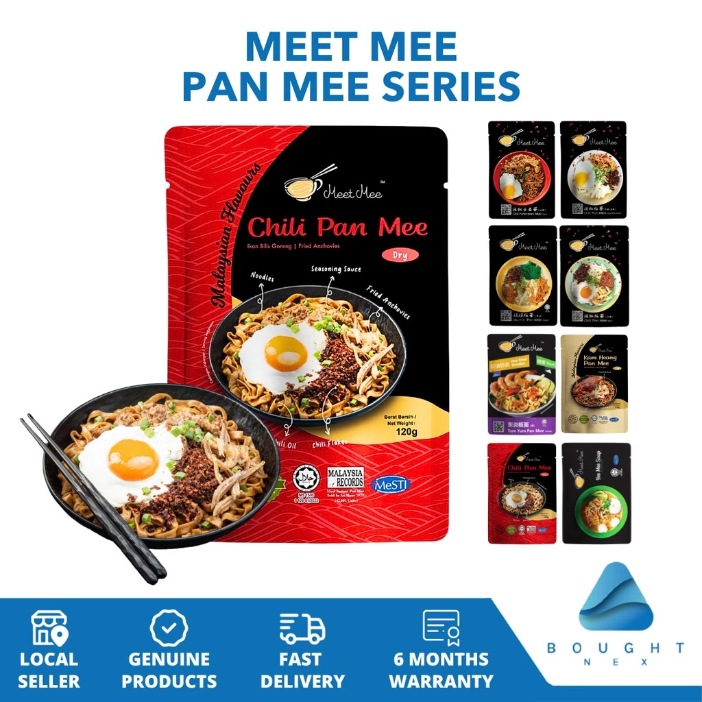 MEET MEE Pan Mee Instant Noodles - Delicious & Quick Meal, 1 Pack, Food ...