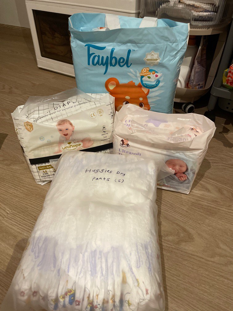 Mix diaper brand (faybel,unihope,iconic), Babies & Kids, Bathing ...