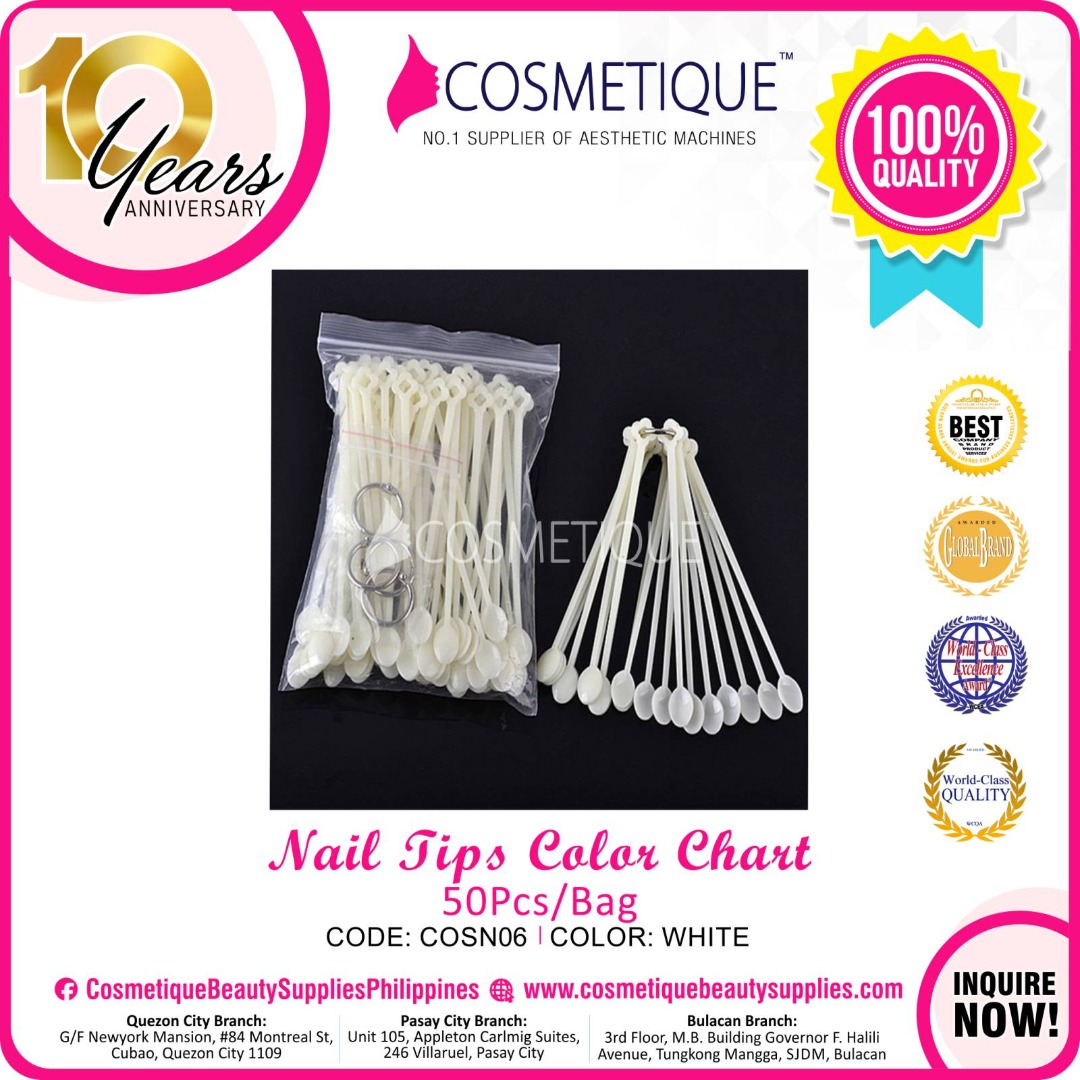 Nail Tips Color Chart 50pcs/bag, Beauty & Personal Care, Hands & Nails ...