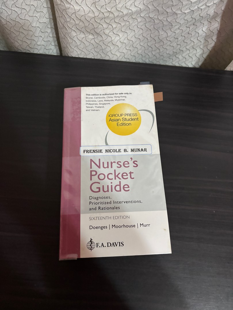 Nurse's Pocket Guide 16th Edition by Doenges, Moorhouse, and Murr - Nanda, Hobbies & Toys, Books ...