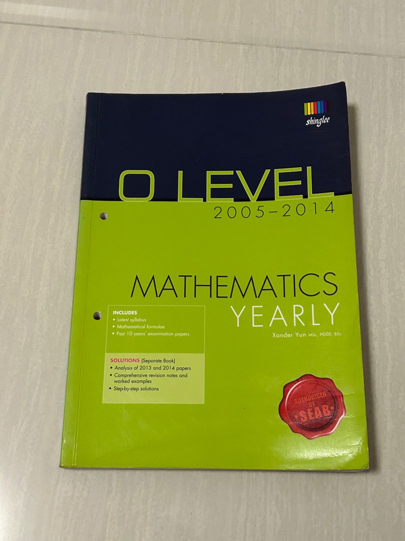 O Level E Math TYS (Yearly), Hobbies & Toys, Books & Magazines ...