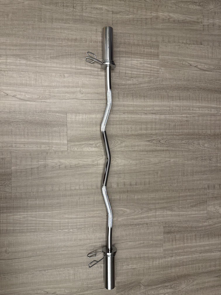 Olympic EZ Curl Bar Chrome Plated 120CM, Sports Equipment, Exercise ...