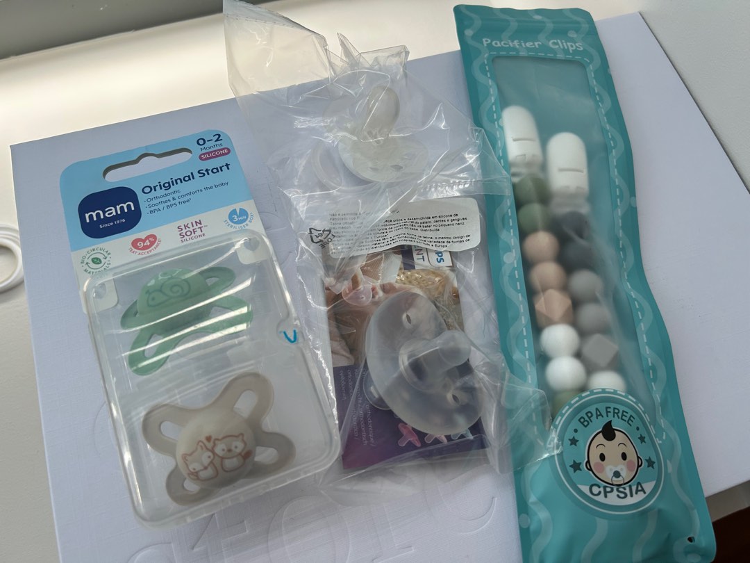 Pacifiers and pacifier clips - left with Philips paci, Babies & Kids ...
