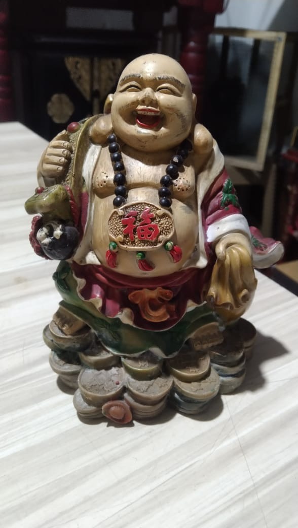 Patung Budha Julai Fiber Kuno Jadul Antik, Antik, Pajangan di Carousell