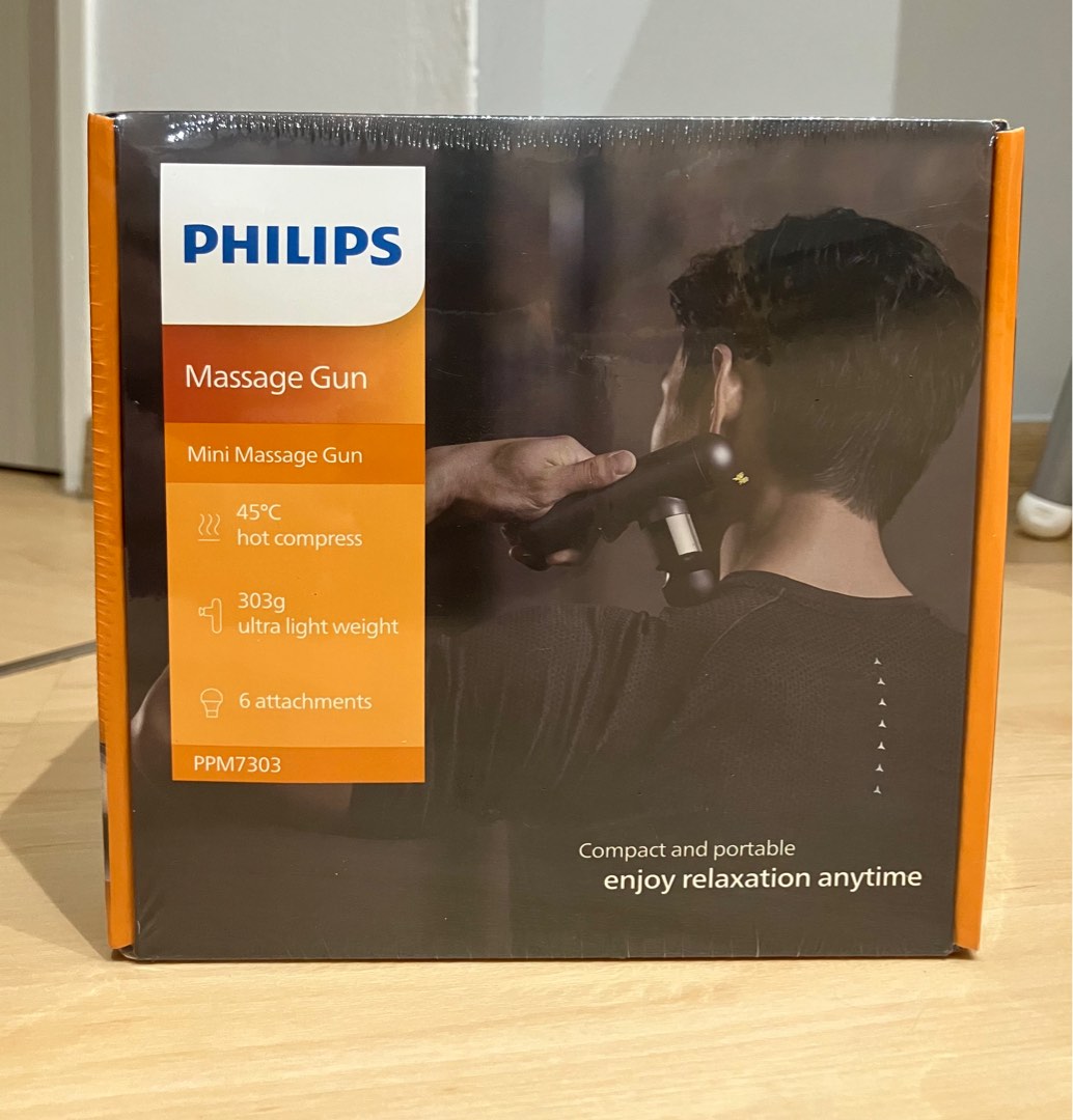Philips Mini Massage Gun PPM7303, Health & Nutrition, Massage Devices ...
