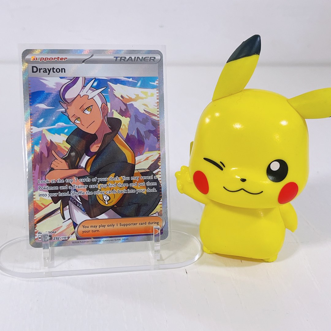 Pokemon Card Game TCG - Surging Sparks - Drayton Full Art Trainer - 232 ...
