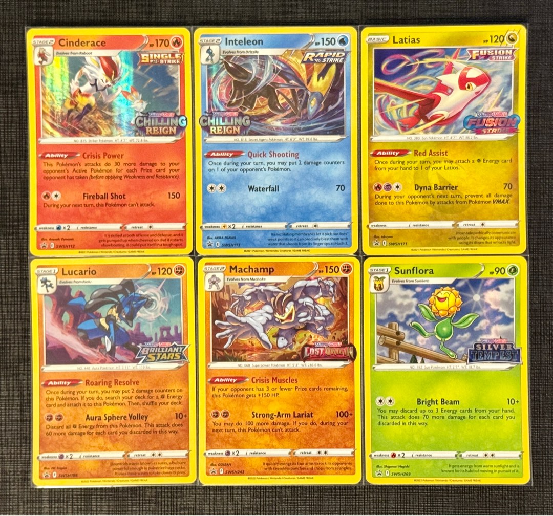 Cinderace SWSH112 Prerelease Promo Inteleon SWSH113 Latias SWSH171 ...